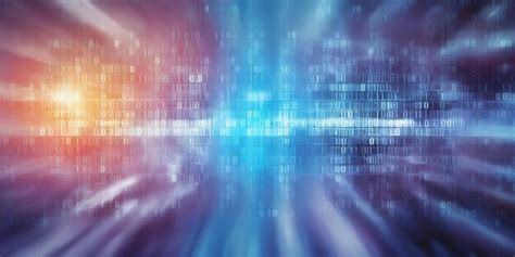 Digital Binary Code Against Blue Background Premium Ai Generated Image