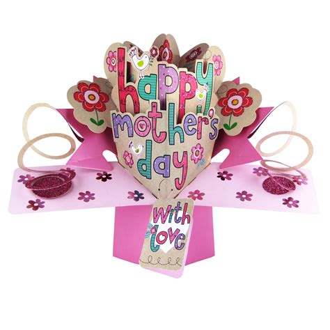 Happy Mothers Day Pop Up Greeting Card Second Nature 3d Pop Up Mothers Cards Ebay