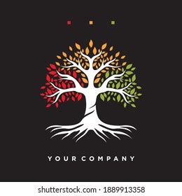Inspired Colorful Tree Logo Modern Design Stock Vector Royalty Free 1889913358 Shutterstock