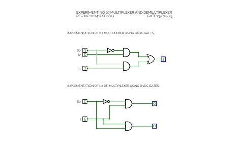 CircuitVerse EXPERIMENT NO MULTIPLEXER AND DEMULTIPLEXER