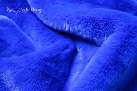 Royal Blue Fuzzy Faux Fur Fabric Rabbit Furultra Soft Fun Fur For Diy