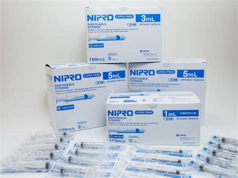 Nipro Disposable Syringes 1ml Luer Slip Without Needle Sterile Sea