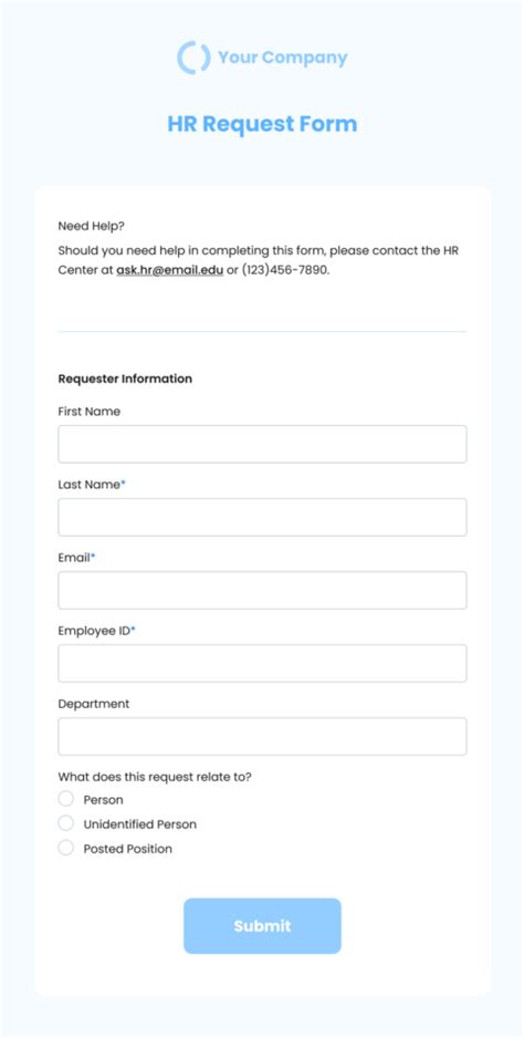 Data Request Form Template Streamline Data Access