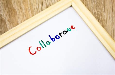 Premium Photo Collaborate Text One Word Written With A Marker Collaborate Acronym