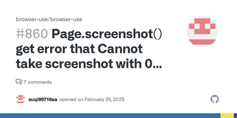 Pagescreenshot Get Error That Cannot Take Screenshot With 0 Width
