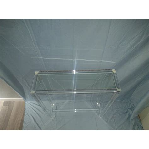 Interlude Ava Small Lucite With Glass Top Console Table Chairish