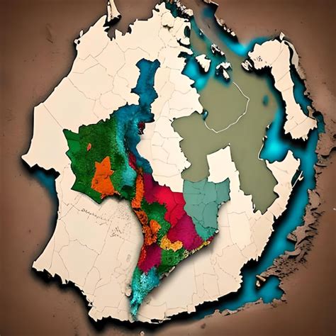 Premium Ai Image A Map Of The Region With The Different Colored