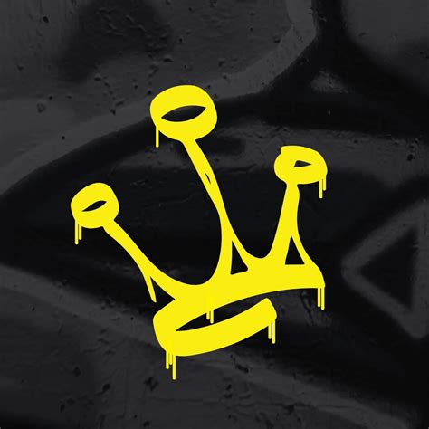 Yellow Crown Spray Paint Art