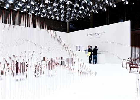 nendo creates chocolatey waves for maisonandobjet installation