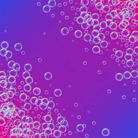 Premium Vector Shampoo Bubbles On Gradient Background
