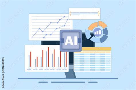 Ai Enhanced Data Visualization Concept For Business Insights Use Ai To