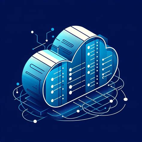 Blue Abstract Physical Cloud Server Representation Ai Art Generator
