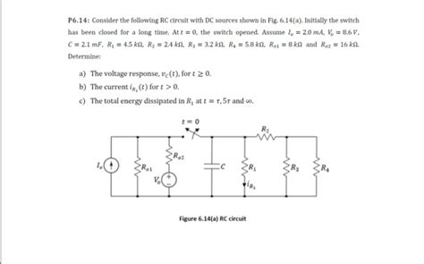 Solved Consider The Following RC Circuit With DC Sources Chegg Com