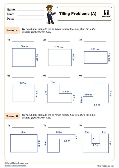 Tiling Problems A Worksheet Key Stage 2 Pdf Measurement Worksheets