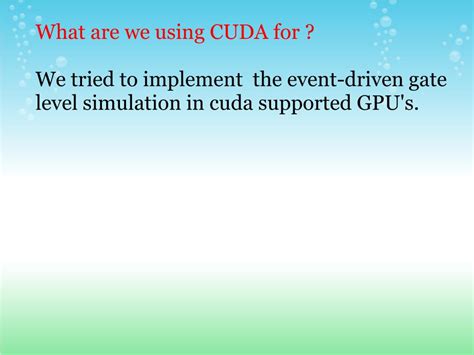 Ppt Parallel Event Driven Simulation Using Gpu Cuda Powerpoint Presentation Id1704619