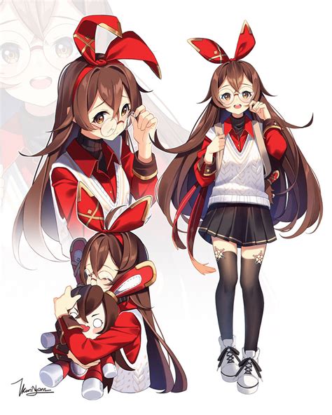 Amber And Baron Bunny Genshin Impact Drawn By Kurianimejpholic