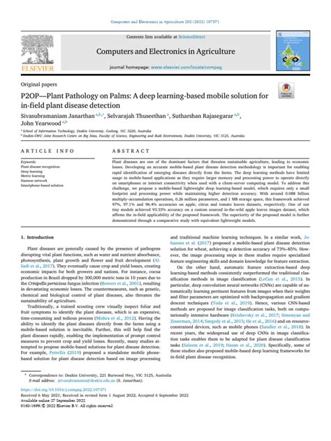 A Deep Learning Based Mobile Solution For In Field Plant Disease