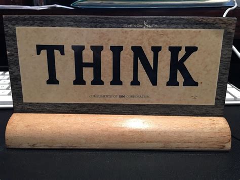 Ibm Think Desk Plaque Vintage 1830029590