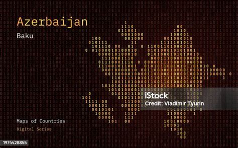 Azerbaijan Map Shown In Binary Code Pattern Tsmc Matrix Numbers Zero One Stock Vektor Art Und