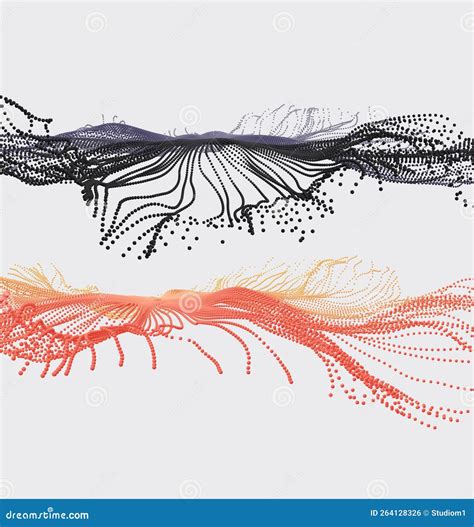 Point Explode Array With Dynamic Emitted Particles 3d Technology