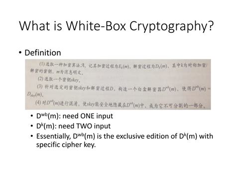 Ppt White Box Cryptography Powerpoint Presentation Free Download Id 2198648