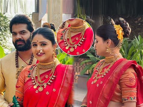 नवरी नटली पाठकबाईंनी लग्नात घातलेले पारंपरिक मराठमोळे दागिने देखणे असे की पाहत राहावे