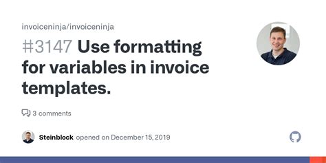 Use Formatting For Variables In Invoice Templates · Issue 3147