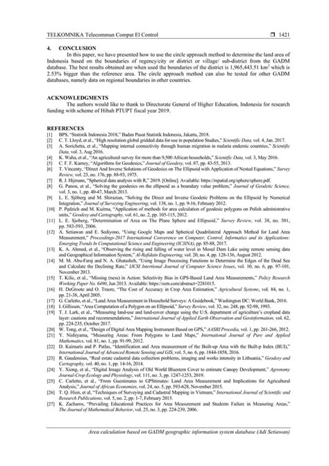 Area Calculation Based On Gadm Geographic Information System Database Pdf