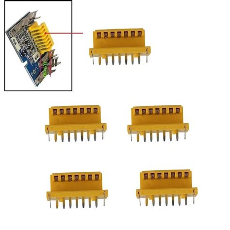 Connector Li Ion Battery For Pcb Pcb Bms Board Yellow Connector