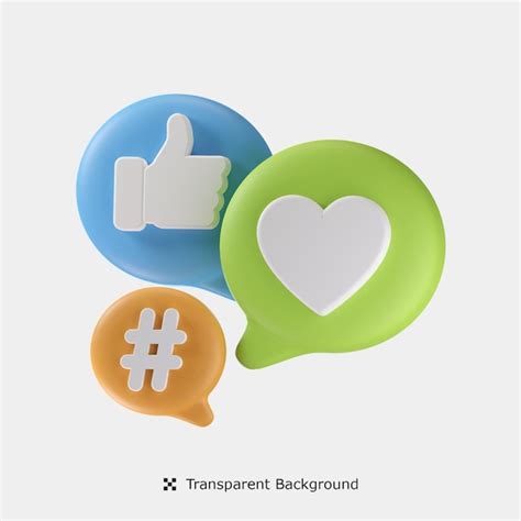 Premium Psd Social Media 3d Icon Illustration