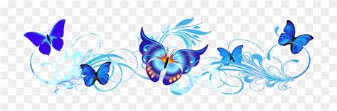 Flower And Butterfly Border Design Png Butterflies Dragonflies