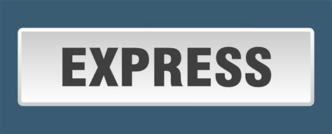 express button square blue push royalty free vector image