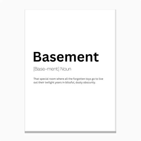 Basement Definition Meaning Canvas Print By Kaigozen Fy