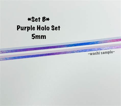 12 48 Sample Set Simply Gilded Purple Holo Color Block Washi