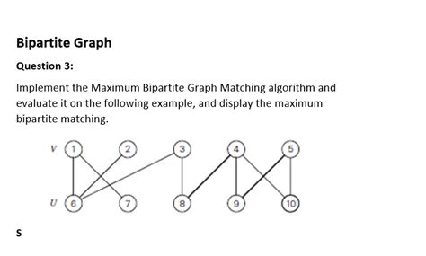 Solved Bipartite Graph Question 3 Implement The Maximum