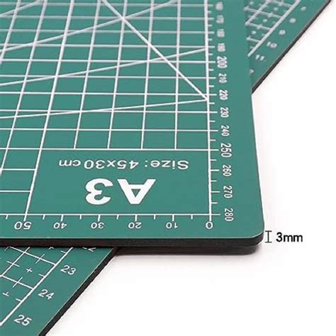Green Square A3 Self Healing Cutting Mat Double Sided Non Slip Pvc