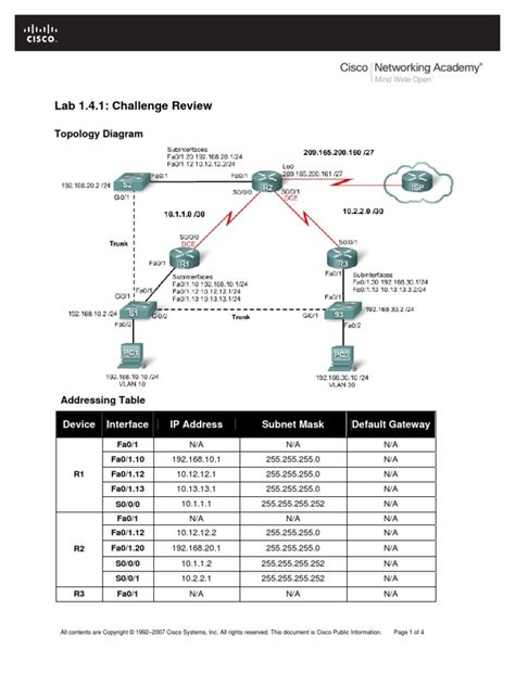 Ccna4 Lab Pdf Router Computing Computer Network