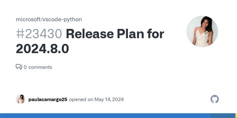 Release Plan For 202480 · Issue 23430 · Microsoftvscode Python · Github