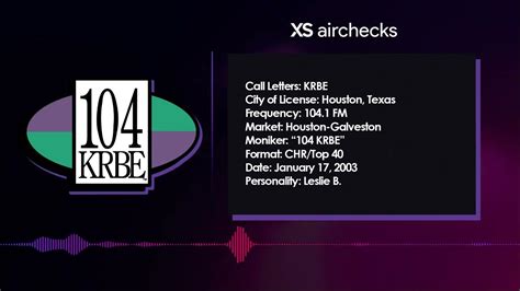 104 Krbe Krbe Houston Texas January 17 2003 Youtube