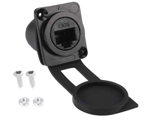 D Type Rj45 Ethernet 8p8c Network Cable Data Signal Connector Network Port Straight Through