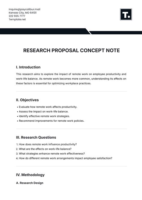 Free Research Proposal Concept Note Template To Edit Online