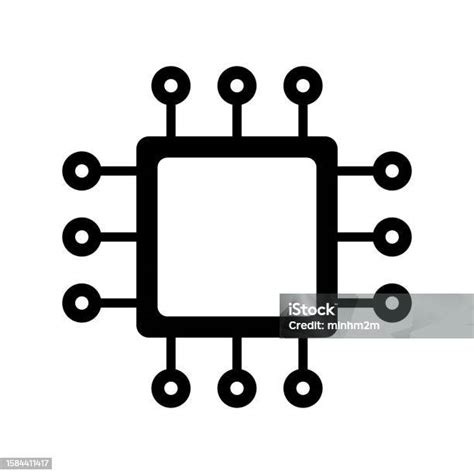 Cpu 컴퓨터 칩 아이콘 0명에 대한 스톡 벡터 아트 및 기타 이미지 0명 Cpu 고체 Istock