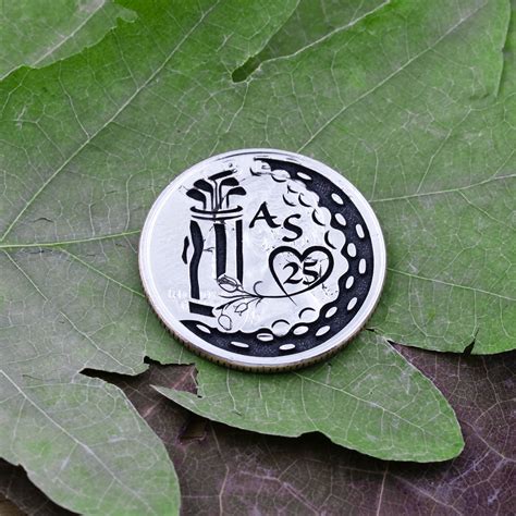 Custom Anniversary Golf Marker Initials And Year Namecoins