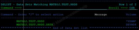 Vsam Define Fixed Length Rrds Example