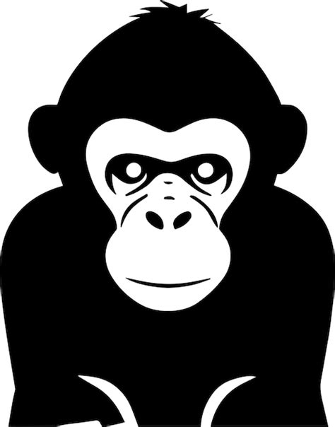 Premium Vector Monkey Front Facing Mascot Logo
