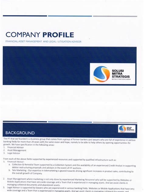 Company Profile Pt Solusi Mitra Strategis Pdf