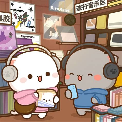 Peach And Goma Cute Anime Cat Cute Love Wallpapers Chibi Cat