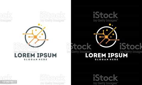 픽셀 기술 로고 디자인 컨셉 벡터 네트워크 인터넷 로고 기호 디지털 와이어 로고 사과 속심에 대한 스톡 벡터 아트 및 기타