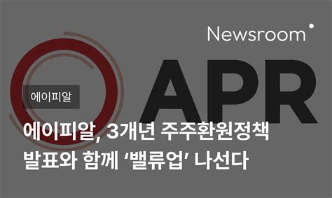 에이피알 에이피알 3개년 주주환원정책 발표와 함께 ‘밸류업 나선다