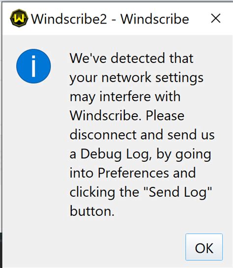 windsrcribe network problem message keep getting repeated when i m not